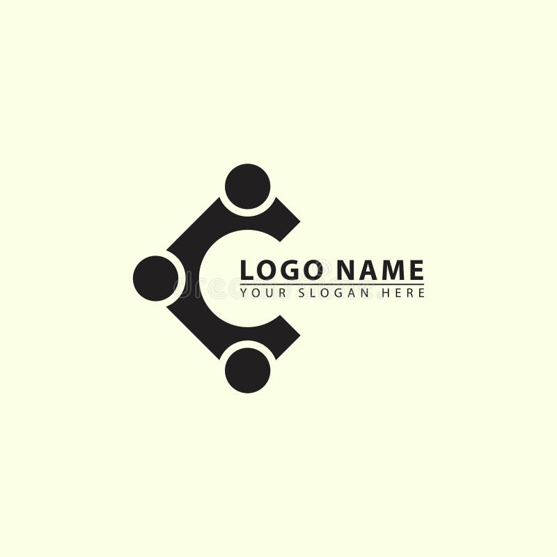 Connected Human Icon Logo. Community, Business and Company Vector Logo ...