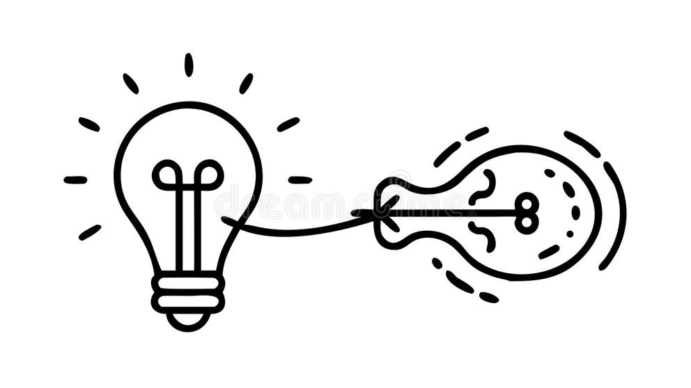 Connected Idea Lightbulb Icon for Networking Collaboration, Vector ...
