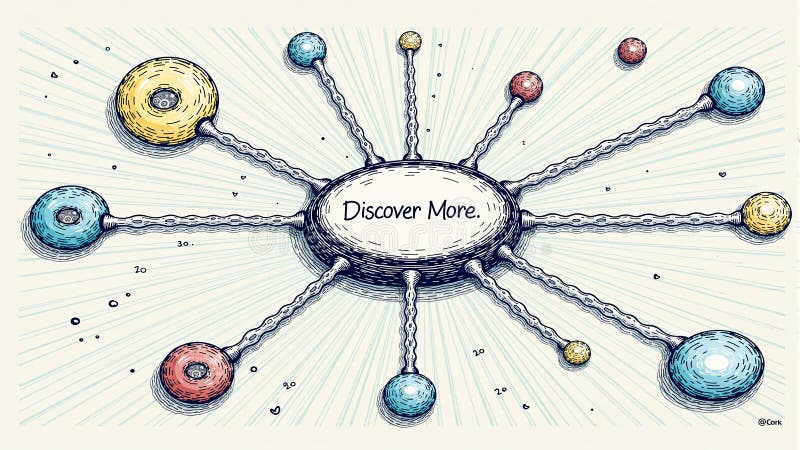 Connected Ideas, Network, Discover More Stock Illustration ...