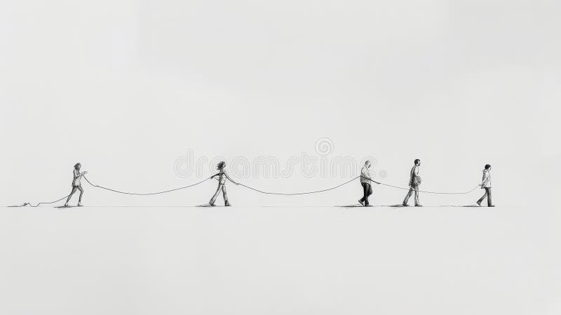 Team Pulling Line Stock Illustrations – 153 Team Pulling Line Stock ...