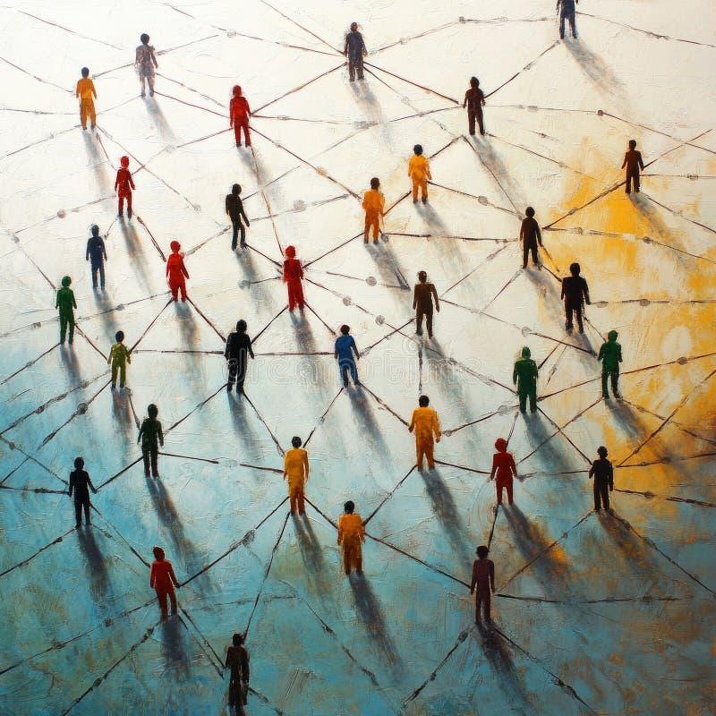 Connected Individuals: Diverse Group Forming a Network on Abstract ...