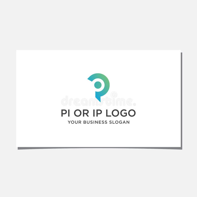 IP or PI LOGO stock vector. Illustration of clean, sign - 243852060
