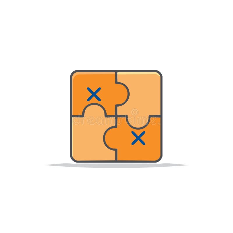 Connected Jigsaw Puzzle Pieces Showing Solution Strategy, Partnership and Problem-solving Stock ...