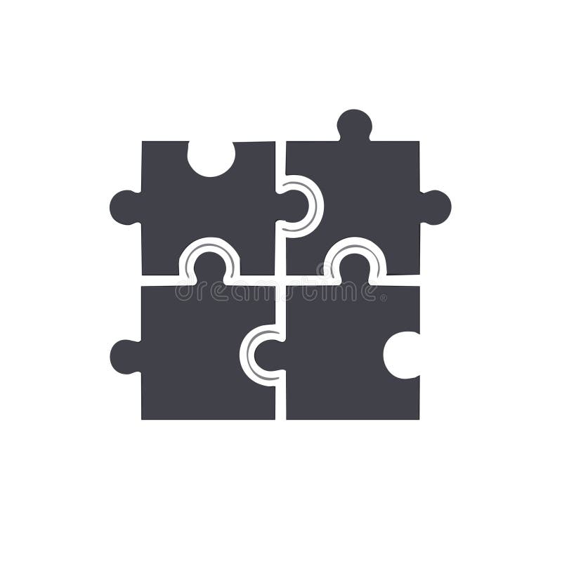 Connected Jigsaw Puzzle Pieces, Teamwork, and Problem-solving Concept Graphic Stock Vector ...