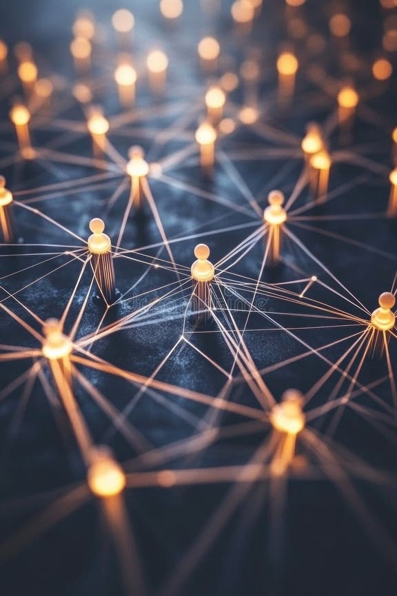 Connected Light Group stock photo. Image of darkness - 373226834