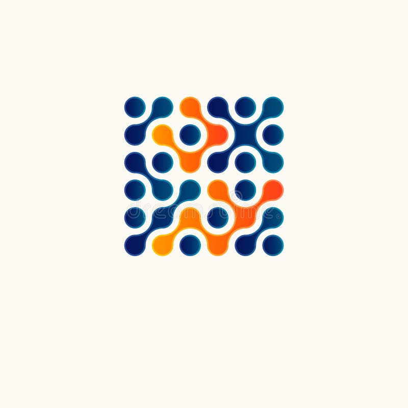 Connected liquid dots stock vector. Illustration of biology - 275981588