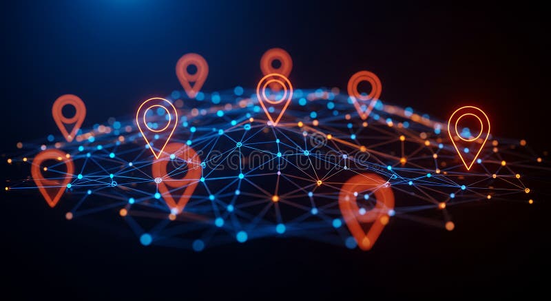 Connected Locations: Network of Destinations & Navigation - Modern Tech ...