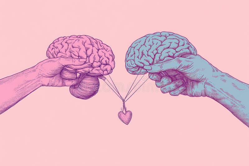 Connected Minds stock illustration. Illustration of holding - 384370854