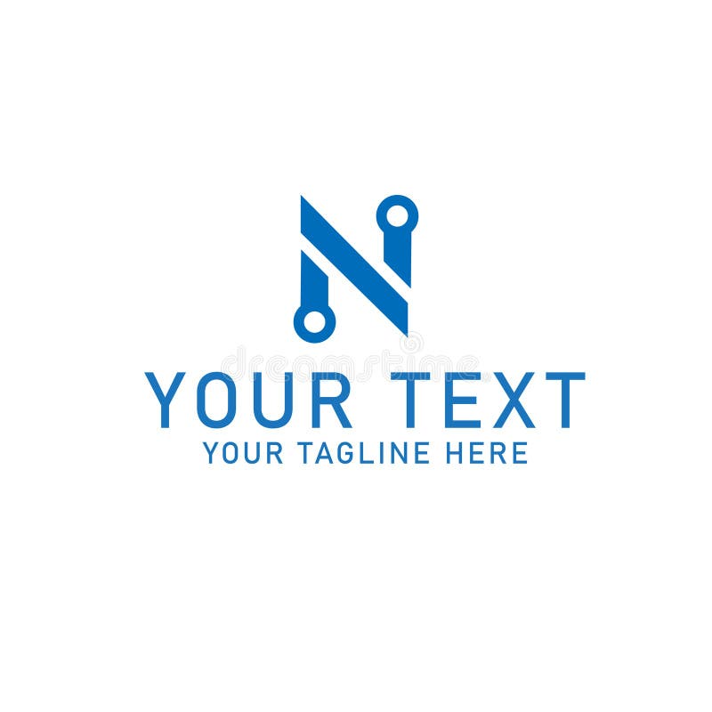 The Connected "N": Digital Innovation Stock Illustration - Illustration ...