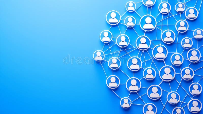 Connected Network of People Social Media Concept with Interlinked ...