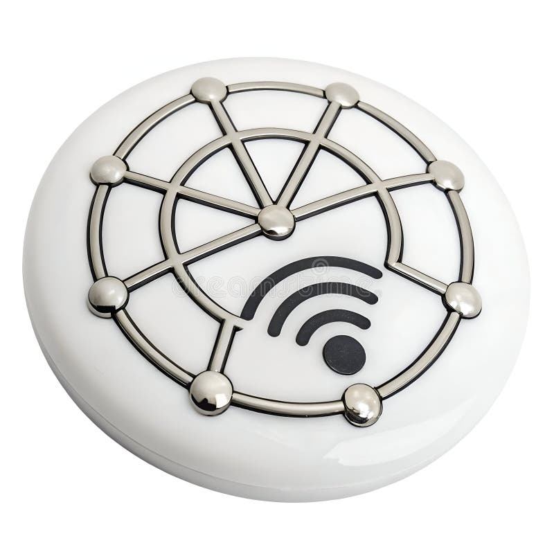 Connected Network Symbol Isolated on White Background Stock ...