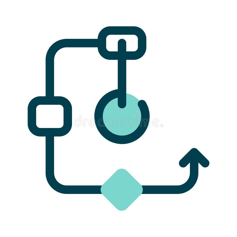 Connected Nodes with Arrows, Representing a Financial Workflow Stock ...