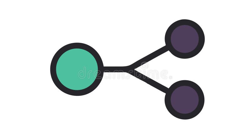 Connected Nodes Network Data Vector Outline Icon Vector Design Generative Ai Stock Vector