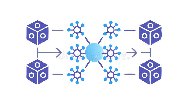 Connected Object Design, Abstract Structure, Digital Framework, Vector ...