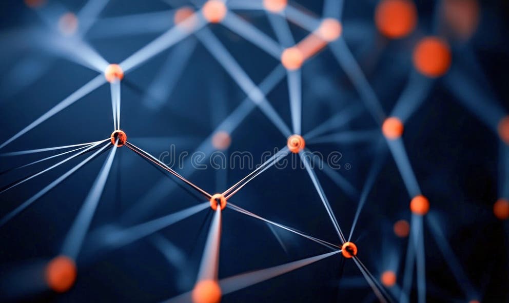 Connected Orange Spheres and Lines Illustrate a Complex Network ...