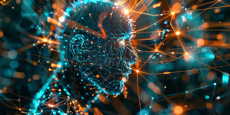 Connected Pathways Merging into Abstract Faces, Links, and Blurred ...