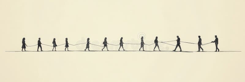 Connected a Pencil Illustration of Teamwork and Collaboration with a ...