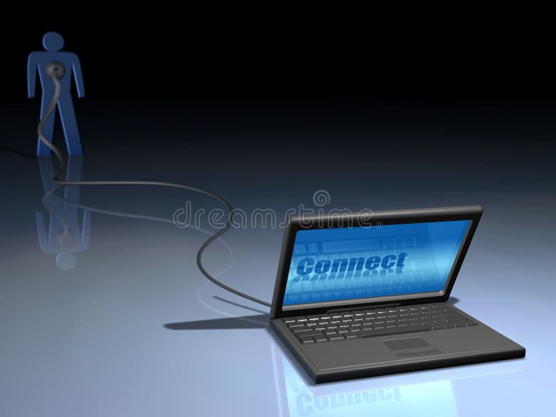 Connected people stock illustration. Illustration of internet - 384420