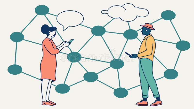 Connected People Building Structure, Teamwork and Collaboration, Vector ...