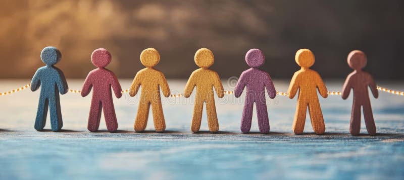 Connected People Chain. Concept Teamwork, Diversity, Recruitment ...