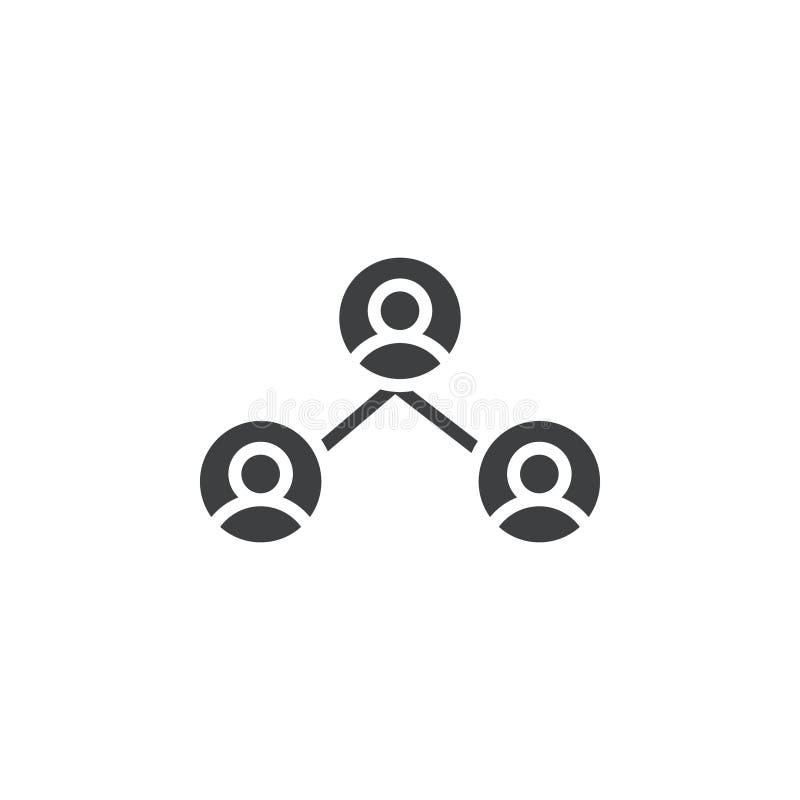 Connected People Icon Simple Vector Symbol Stock Vector - Illustration ...