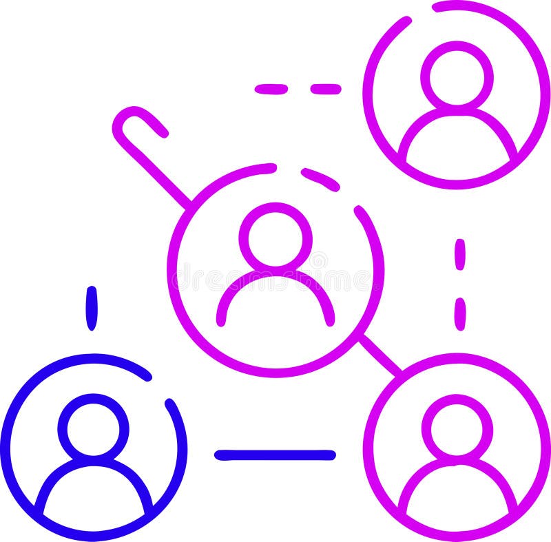 Connected People Icon – Symbolizing Networking & Collaboration Stock ...