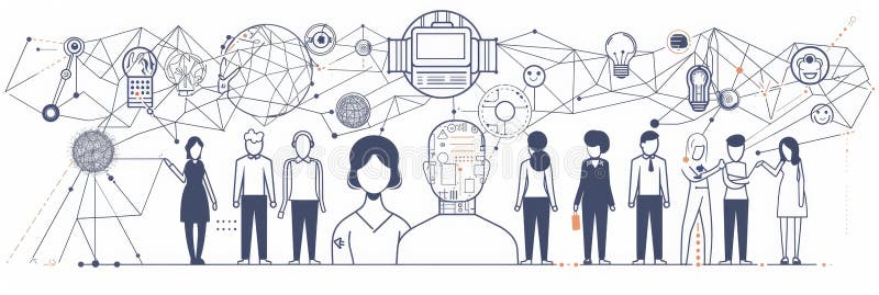 Connected People Teamwork Collaboration Networking Ideas a Diverse ...