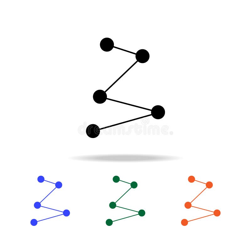Connected Points Icon. Elements of Simple Web Icon in Multi Color ...