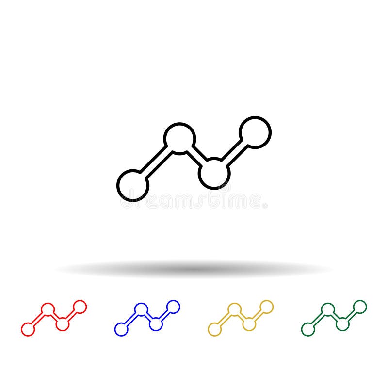 Connected Points Multi Color Style Icon Simple Thin Line Outline Vector Of Web Icons For Ui