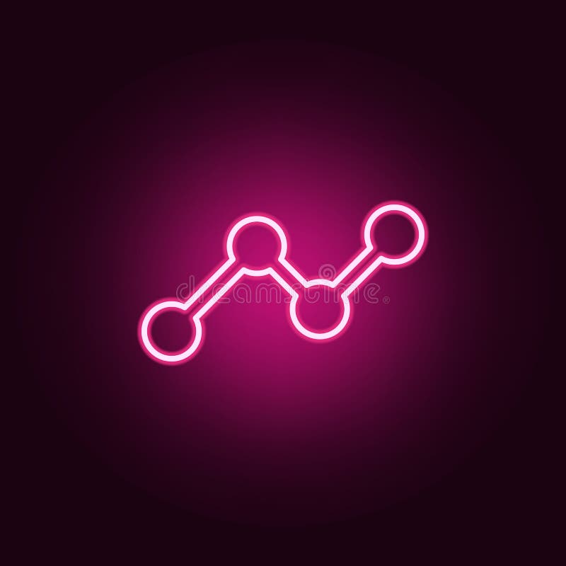 Connected Points Neon Icon. Elements of Web Set Stock Illustration ...