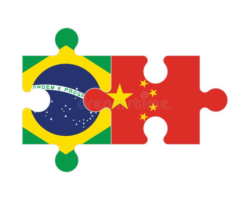 Puzzle of Flags of Brazil and China, Vector Stock Vector - Illustration ...