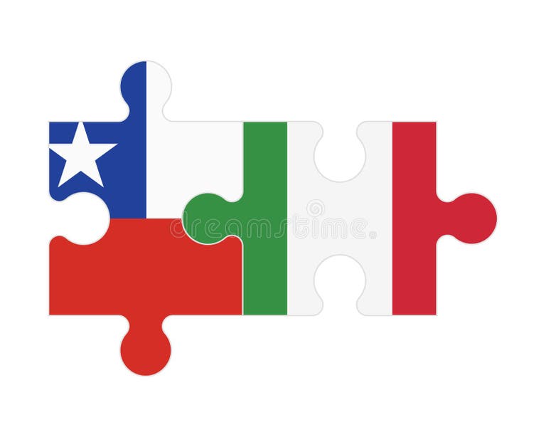 Puzzle of Flags of Chile and Italy, Vector Stock Vector - Illustration ...