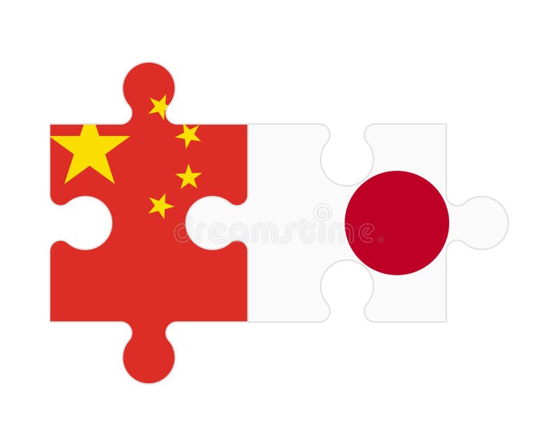 Puzzle of Flags of China and Japan, Vector Stock Vector - Illustration ...