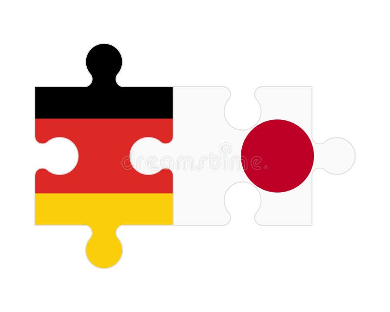 Puzzle of Flags of Germany and Japan, Vector Stock Vector ...