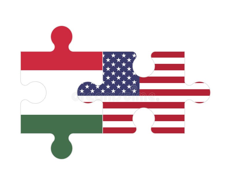Puzzle of Flags of Hungary and US, Vector Stock Vector - Illustration ...
