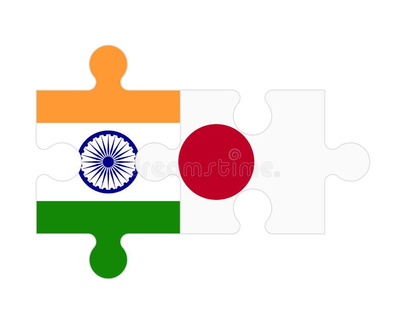 Puzzle of Flags of India and Japan, Vector Stock Vector - Illustration ...