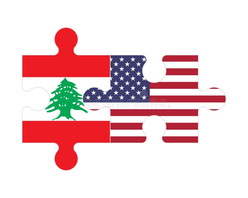 Puzzle of Flags of Lebanon and US, Vector Stock Vector - Illustration ...