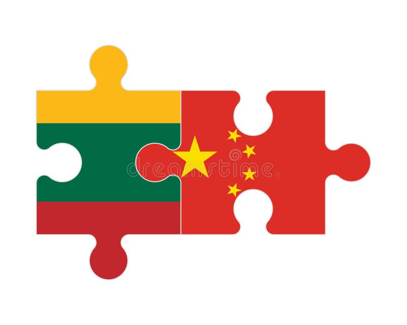 Puzzle of Flags of Lithuania and China, Vector Stock Vector ...