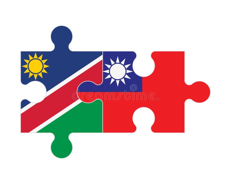 Puzzle of Flags of Namibia and Taiwan, Vector Stock Vector ...