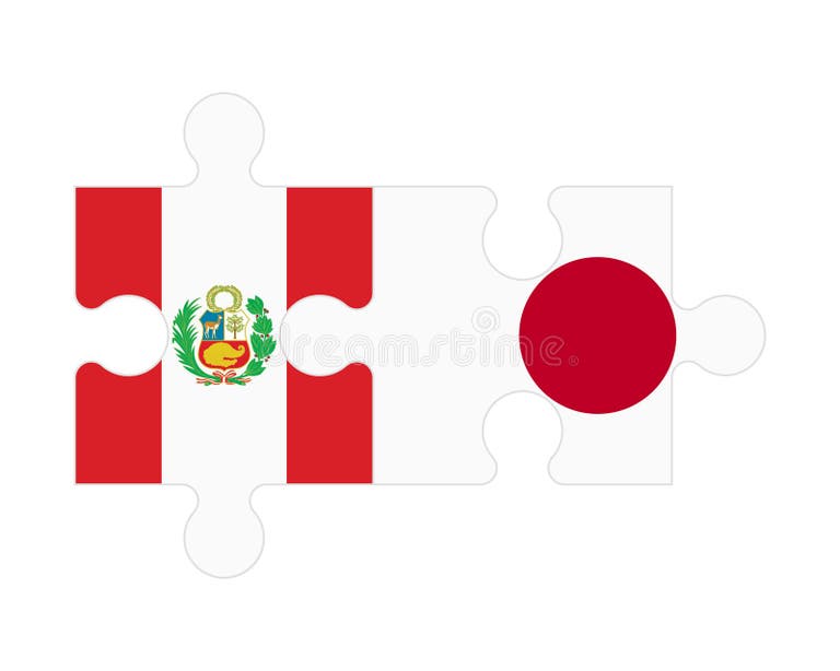 Puzzle of Flags of Peru and Japan, Vector Stock Vector - Illustration ...