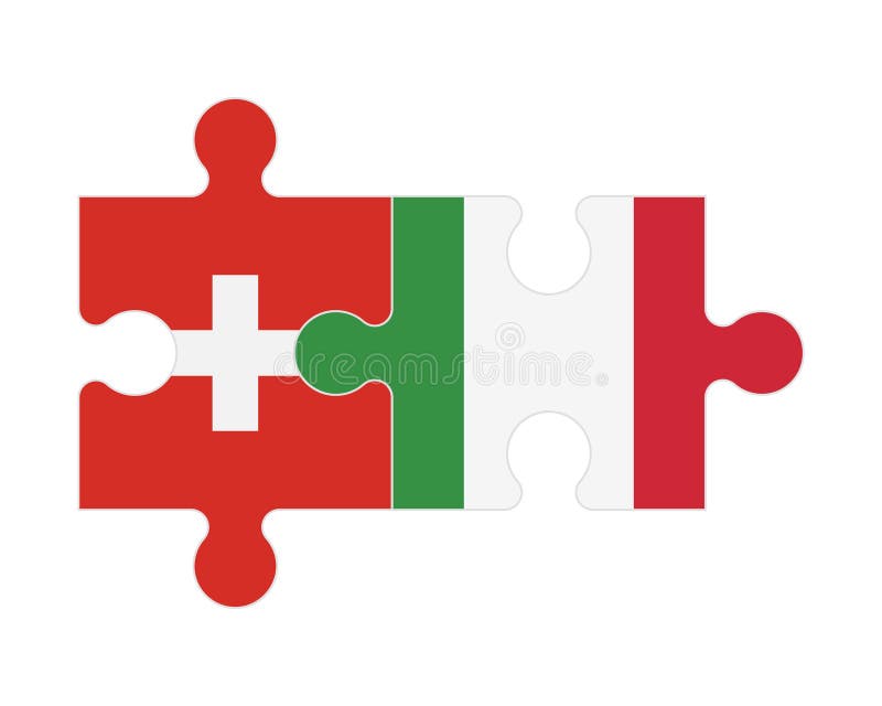 Puzzle of Flags of Switzerland and Italy, Vector Stock Vector ...
