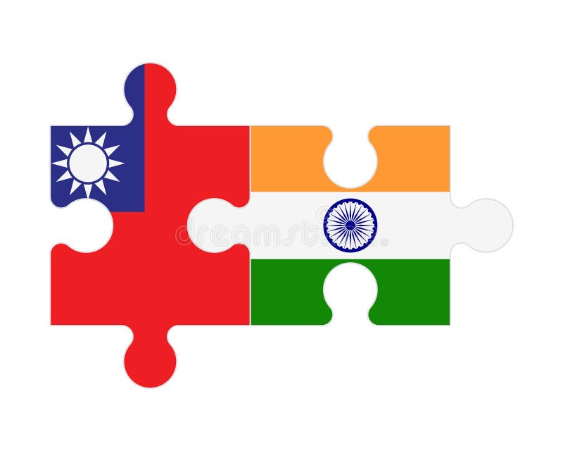 Puzzle of Flags of Taiwan and India, Vector Stock Vector - Illustration ...