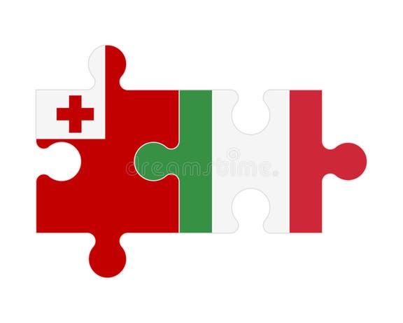 Puzzle of Flags of Tonga and Italy, Vector Stock Vector - Illustration ...