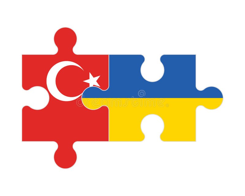 Puzzle of Flags of Turkey and Ukraine, Vector Stock Vector ...