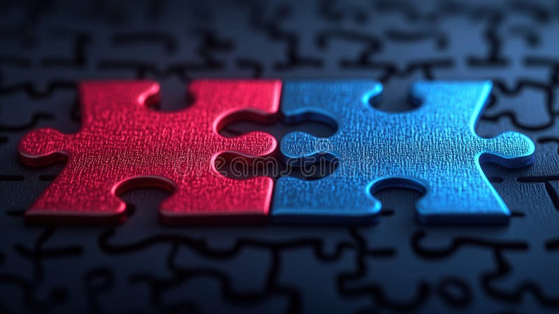Connected Puzzle Pieces Symbolizing Collaboration Stock Image - Image ...