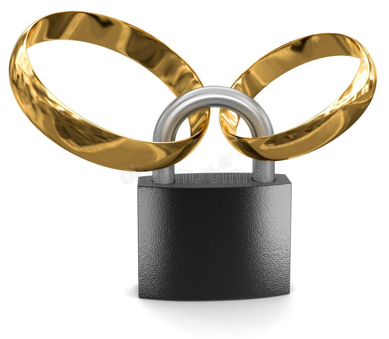 Gold rings and Lock stock vector. Illustration of hand - 51102420