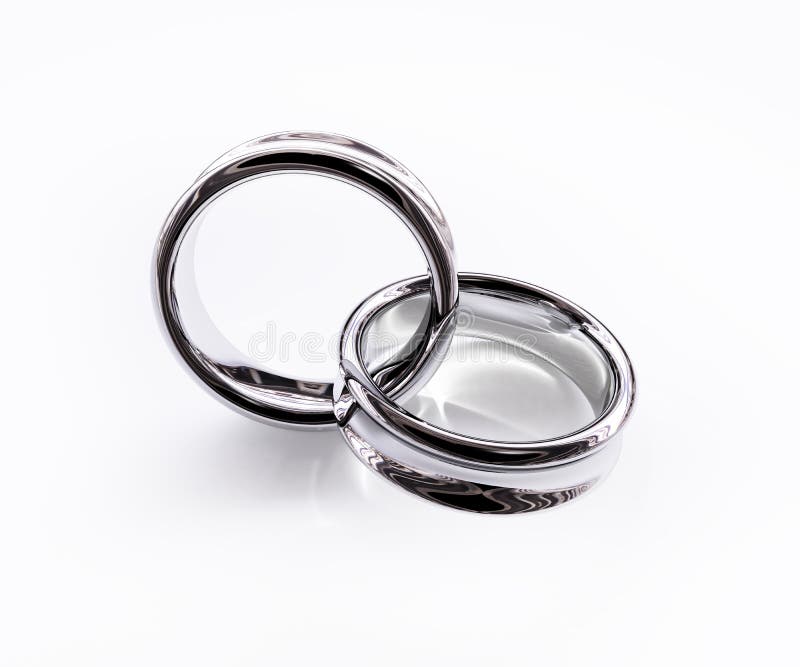 Interlocking Silver Wedding Rings Stock Photos - Free & Royalty-Free ...