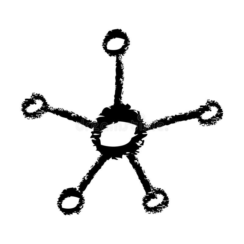 Simple Connect, Crayon Hand Draw Sketch Doodle Stock Vector ...