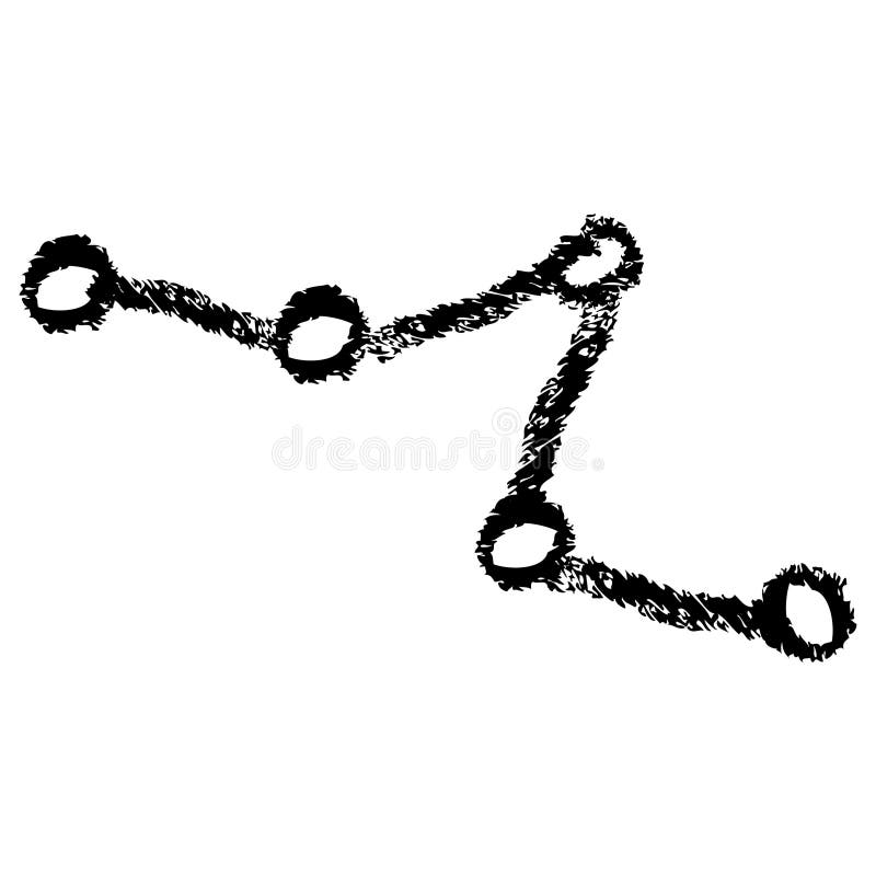 Simple Connect, Crayon Hand Draw Sketch Doodle Stock Vector ...