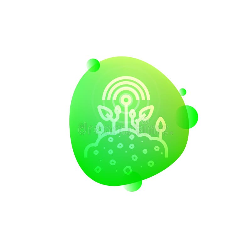 Connected Soil Sensor icon stock vector. Illustration of nature - 111903084
